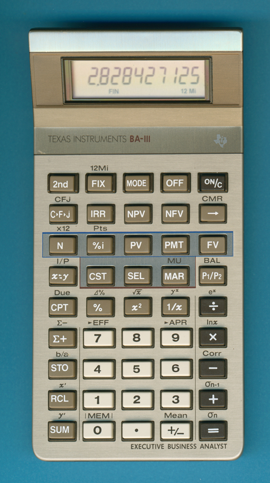 Texas Instruments BA-III Executive Business Analyst | IT History Society